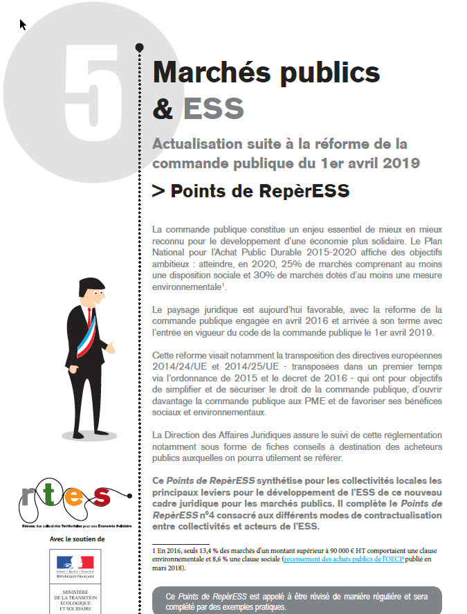 Fiche pratique cadre juridique des marchés publics et ESS