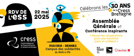 RDV de l'ESS le jeudi 22 mai 2025 et 30 ans de la Cress Bretagne